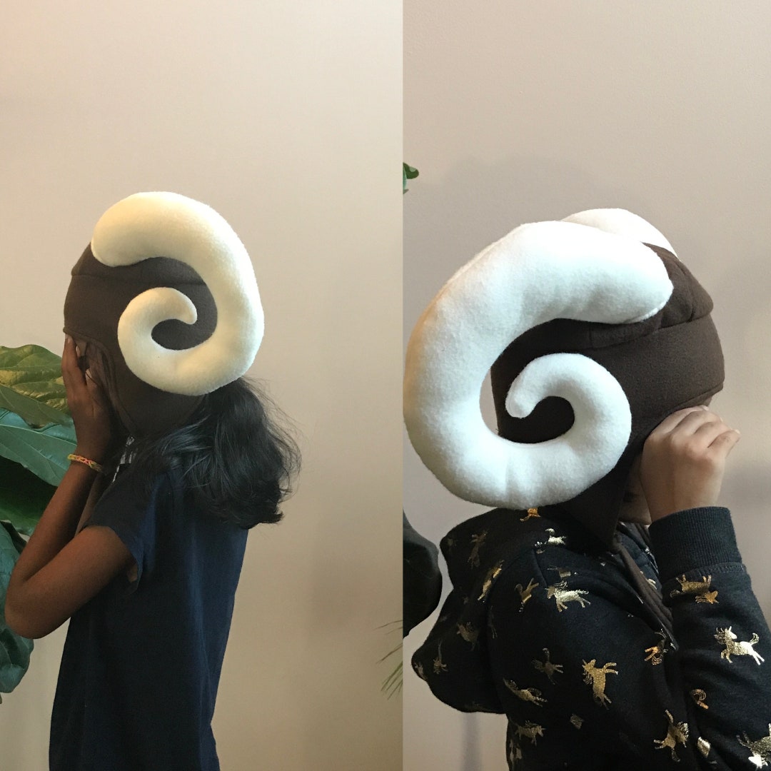 Ram Spirited Horns Hat/ Krampus Hat/ Fleece Earflaps/ Toddler Kids ...