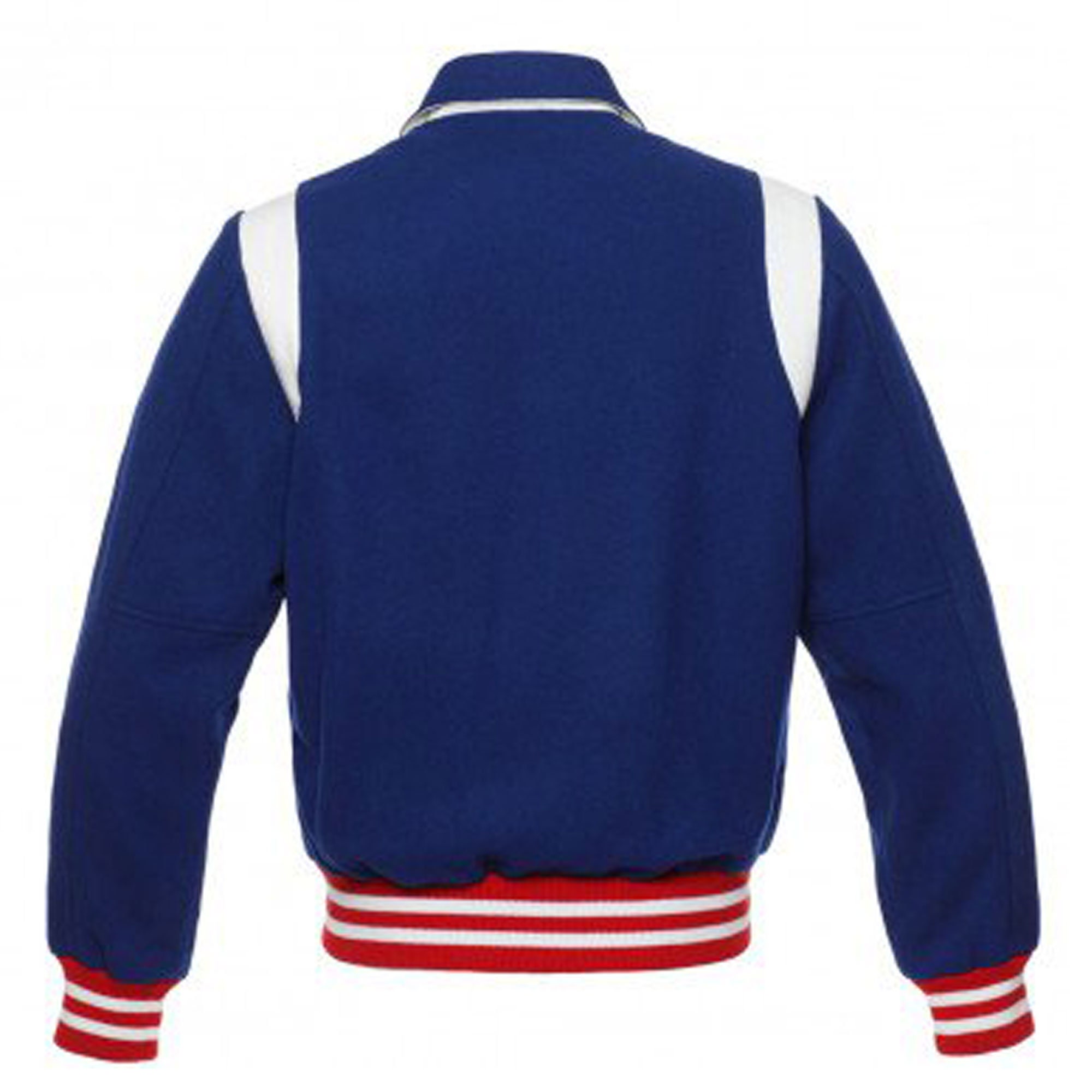 Personalized Saint Laurent Letterman Jacket - Men's Blue Wool Body and ...