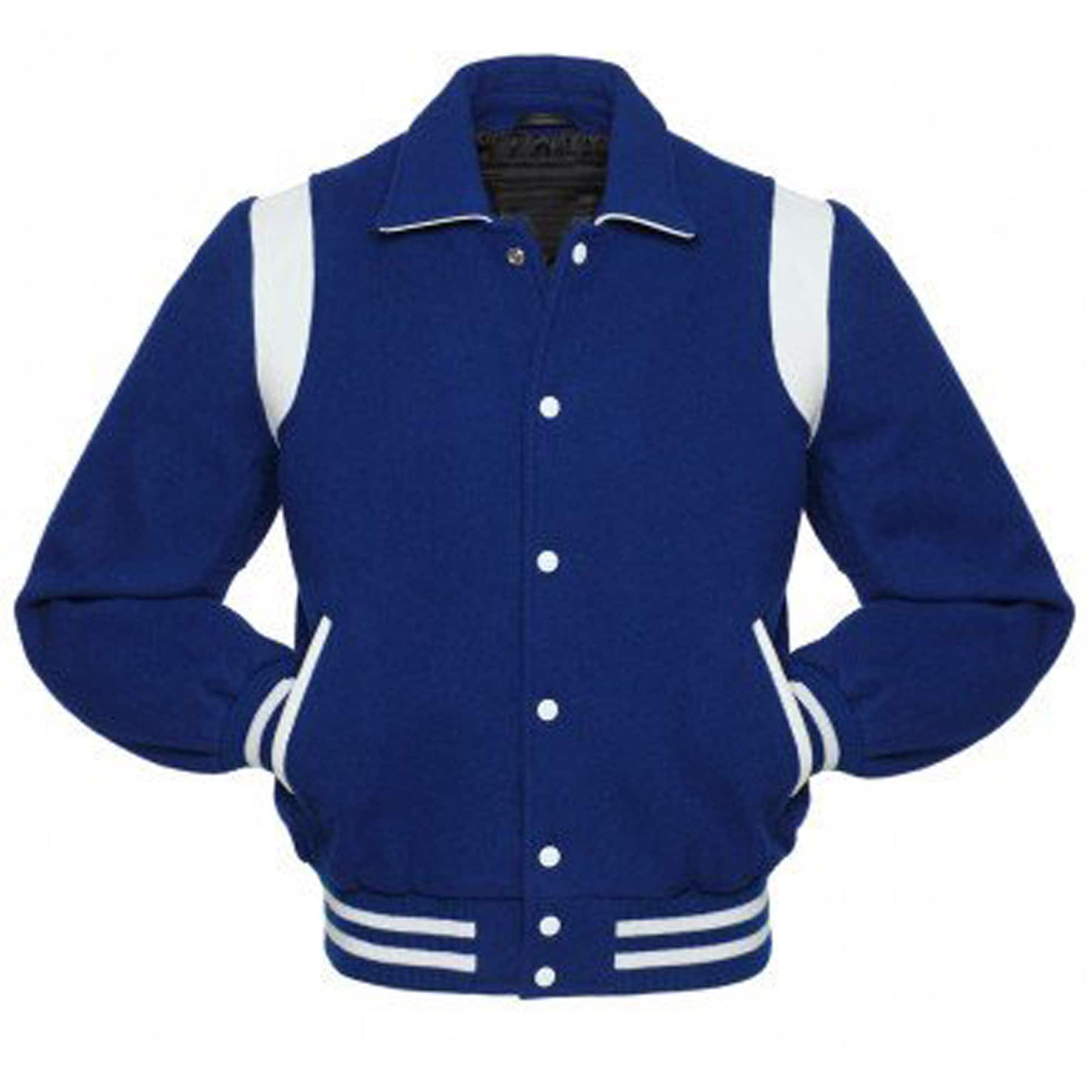 Personalized Varsity Jacket Saint Laurent Men's Blue Wool Body and Arms ...