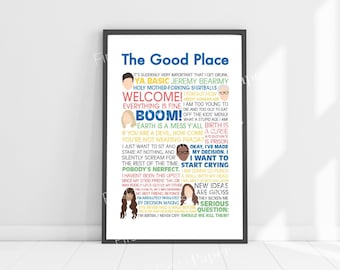 The Wave Returns to the Ocean Full Quote the Good Place Art - Etsy