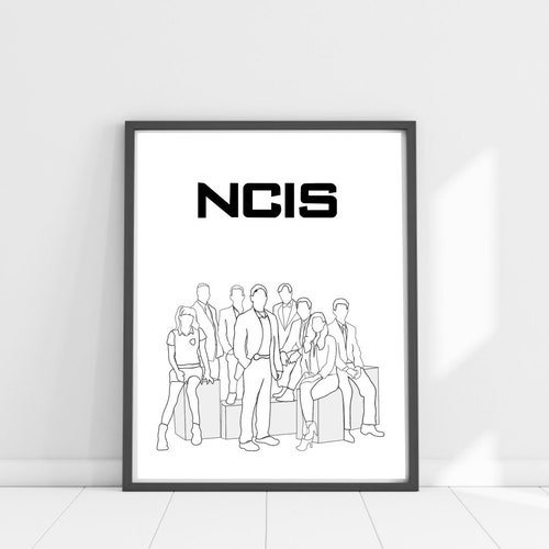 NCIS Tv Show Character Outline Poster Character Drawing - Etsy