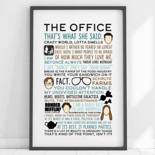TV Show Poster the Office Cast Drawing the Office Wall - Etsy