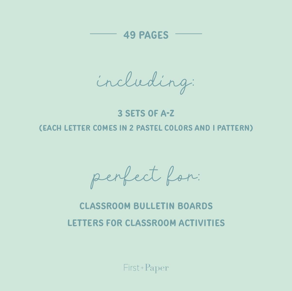 Pastel Bulletin Board Letters- Digital Download Only - A-Z - Pastel ...