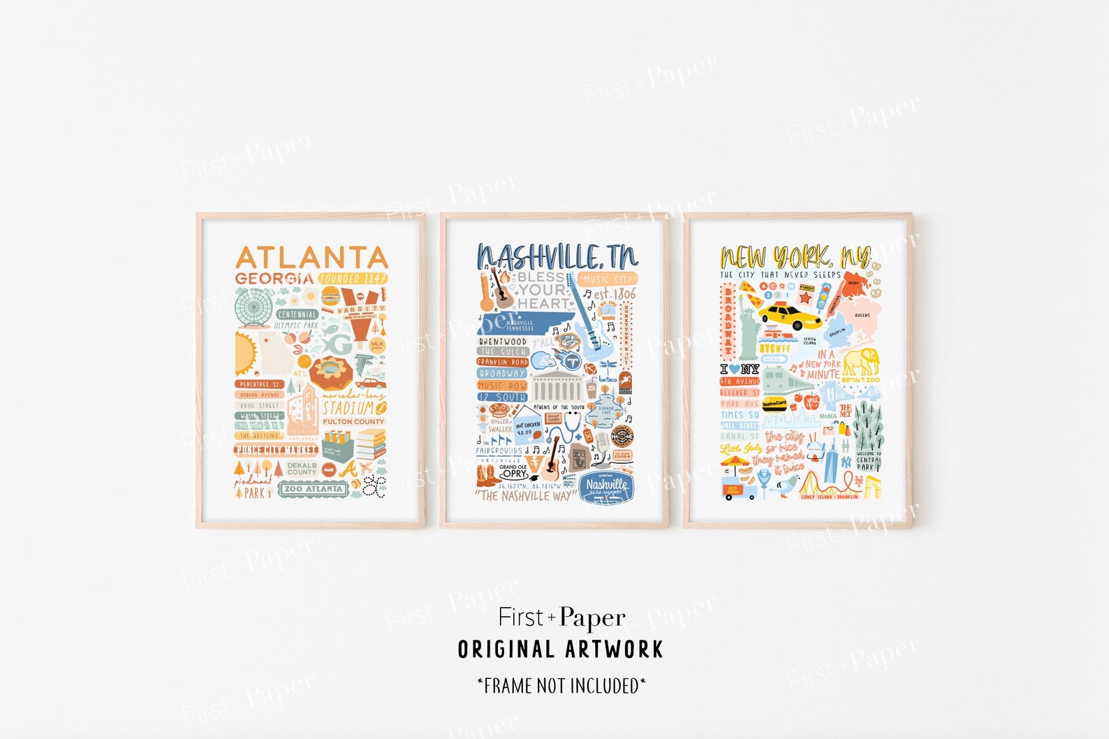 Seattle Collage Poster All About Your City Posters Emerald - Etsy