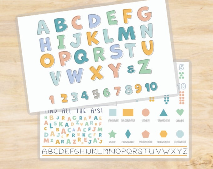Personalized Kids Placemats Abc's Alphabet Placemat Double Sided ...