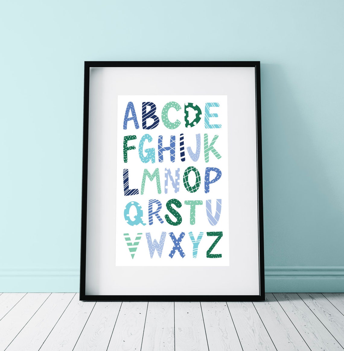 Alphabet Patterns Posters | Etsy