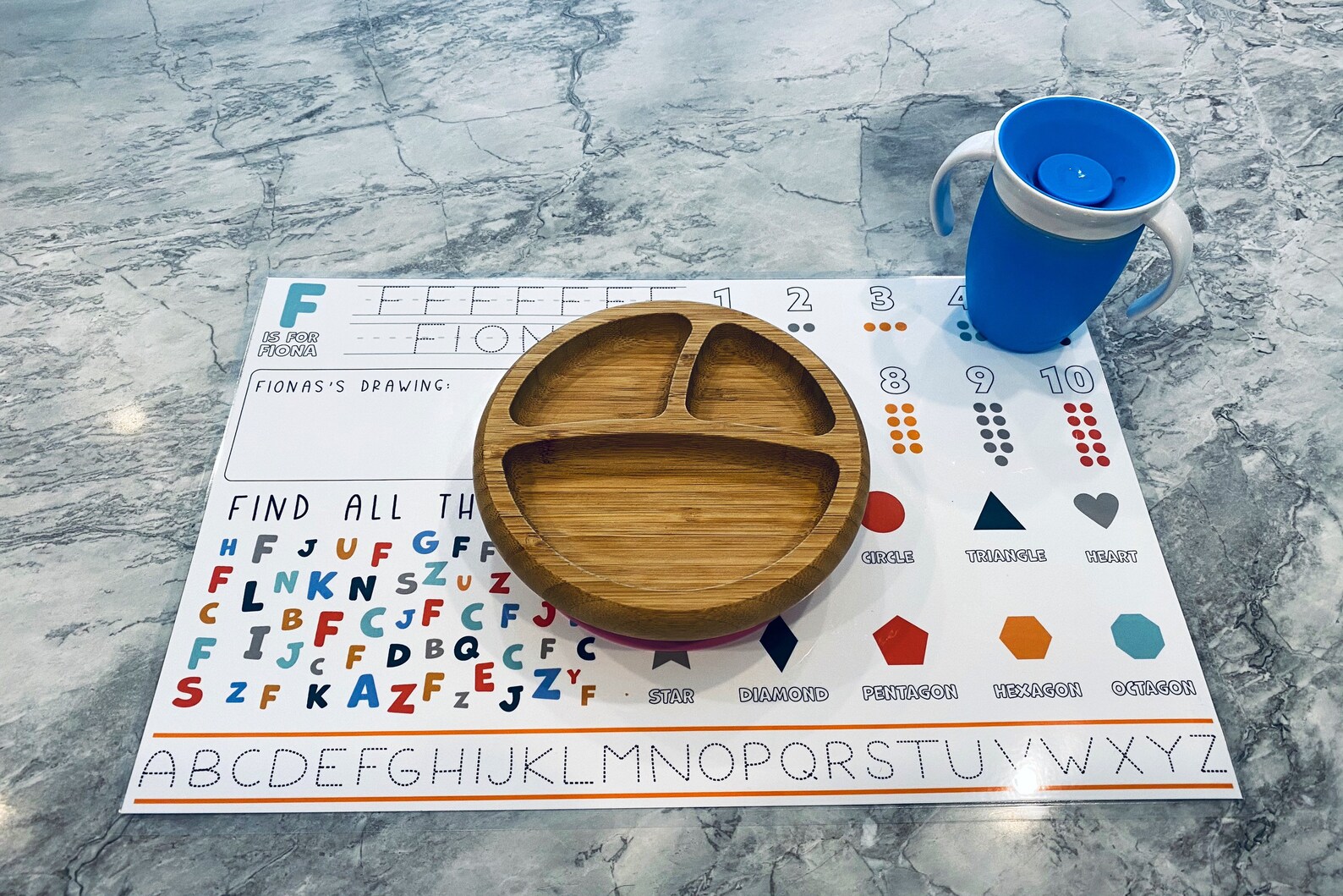 Personalized Kids Placemats Abc's Alphabet Placemat | Etsy