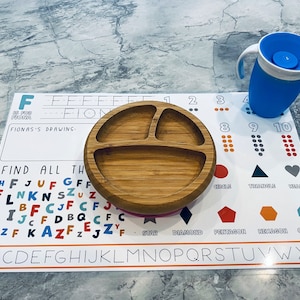 Personalized Kids Placemats - Abc's - Alphabet Placemat - Double Sided ...