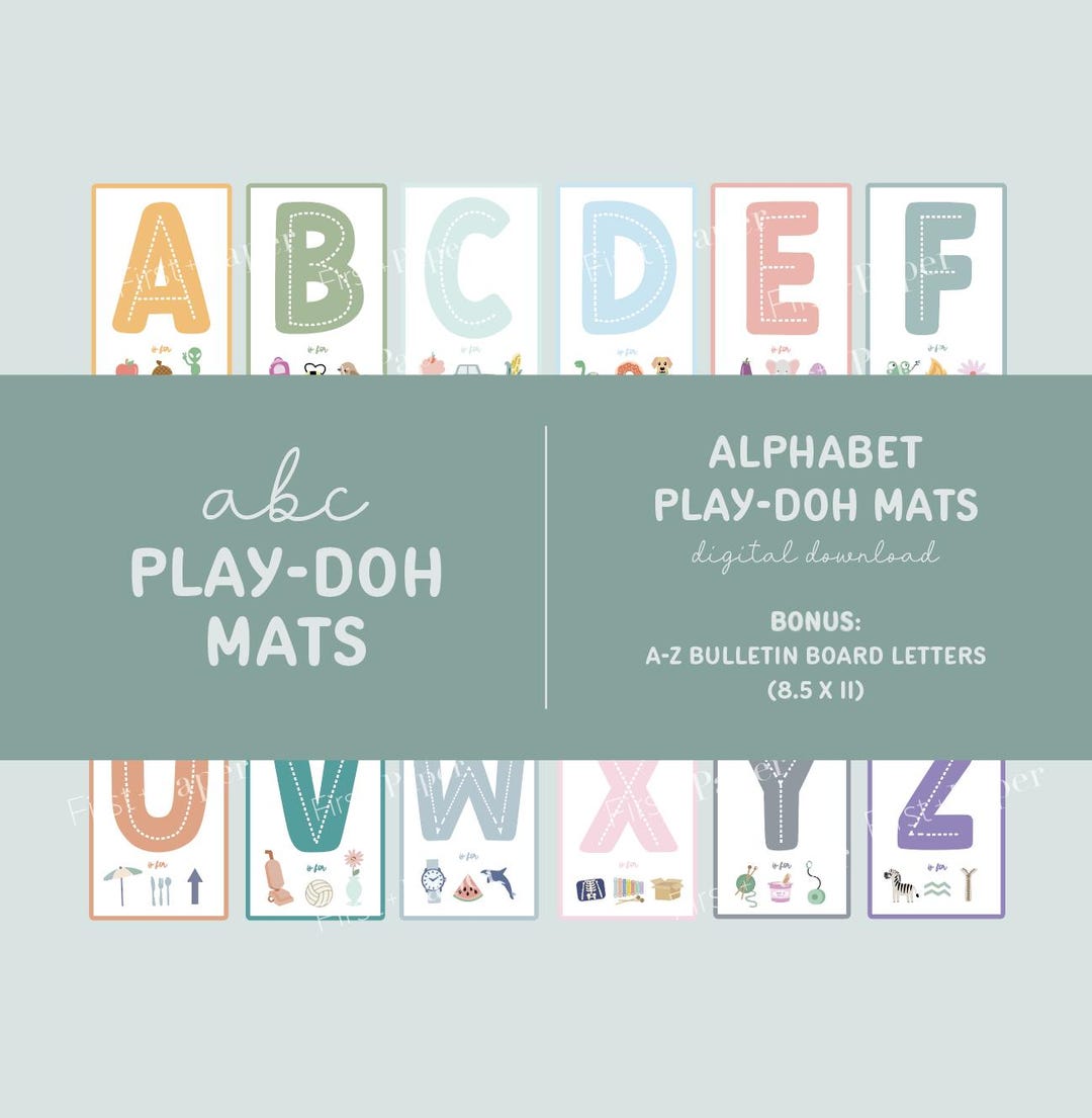 ABC Play-doh Mats - Digital Download Only - Letter Practice - Letter ...
