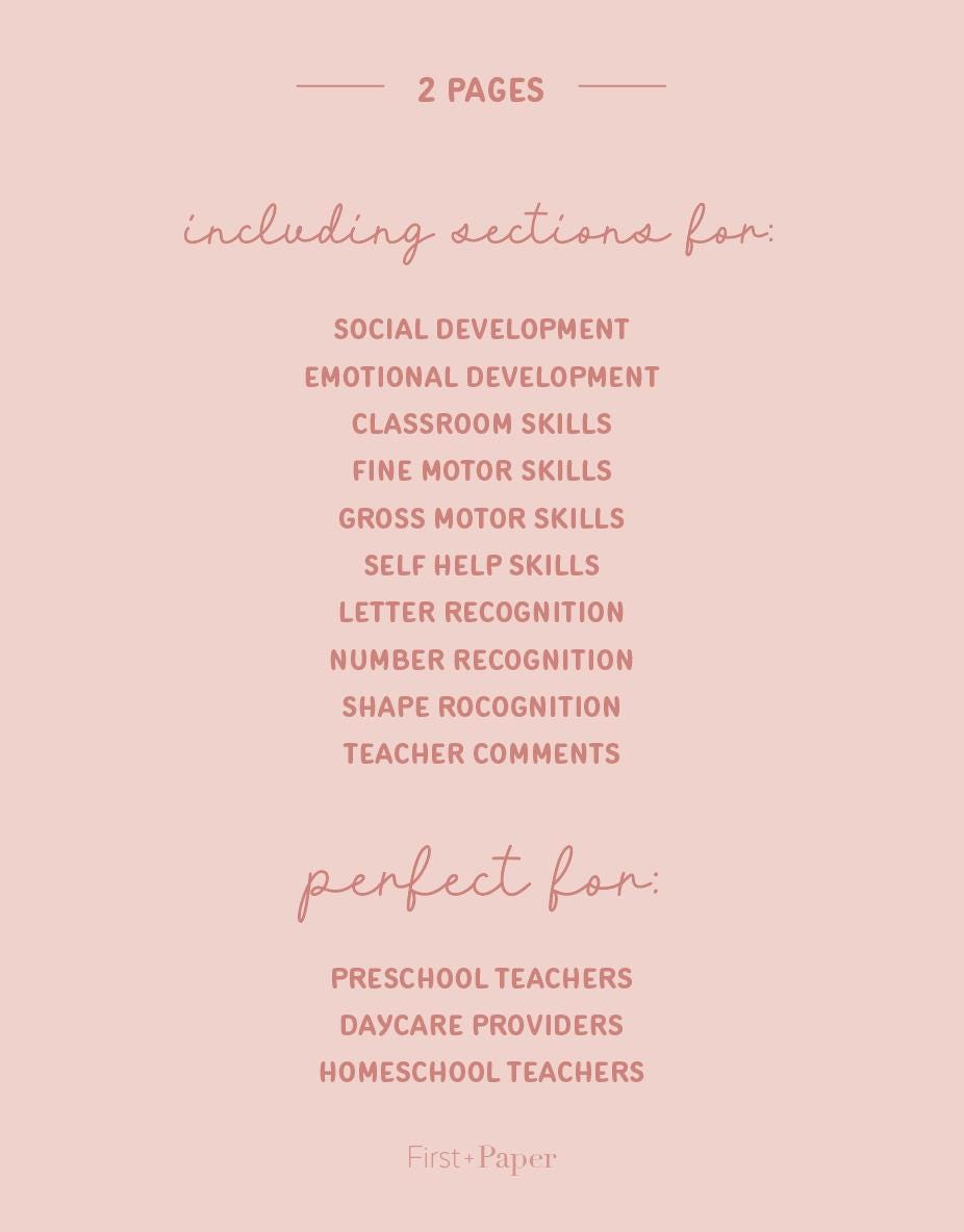 Preschool Assessments - Digital Download Only - Ages 2-5 - Progress ...