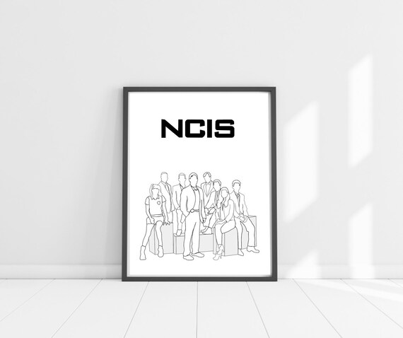NCIS Tv Show Character Outline Poster Character Drawing | Etsy