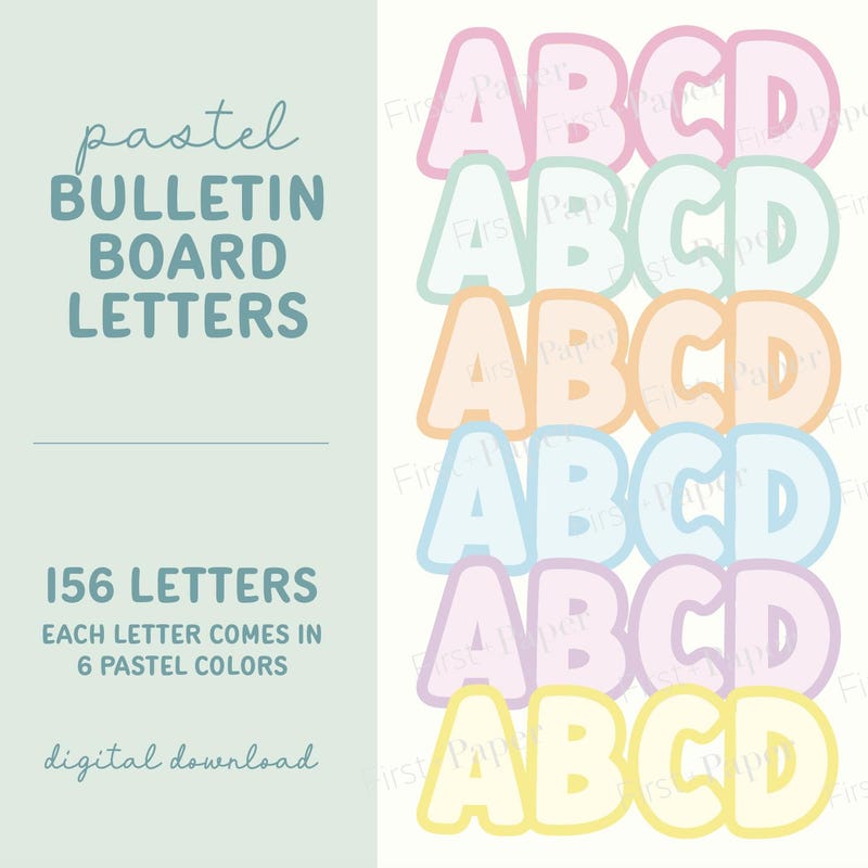 Pastel Board Letters - Etsy