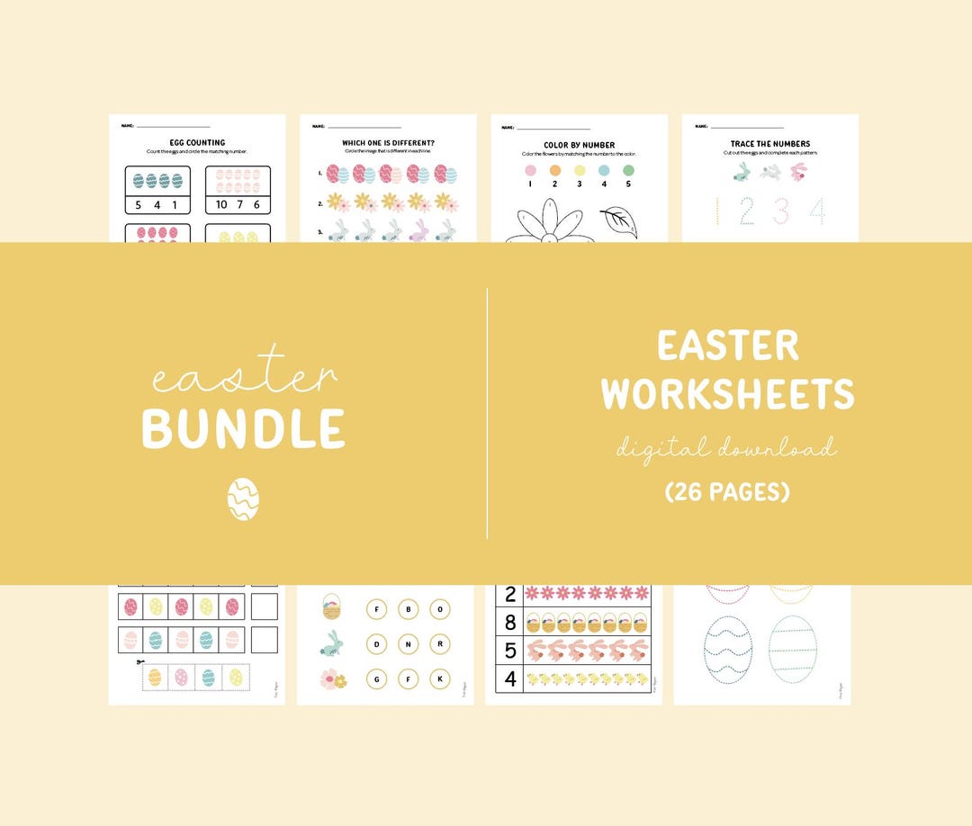 Easter/spring Worksheets - Digital Download Only - Preschool - Letter ...