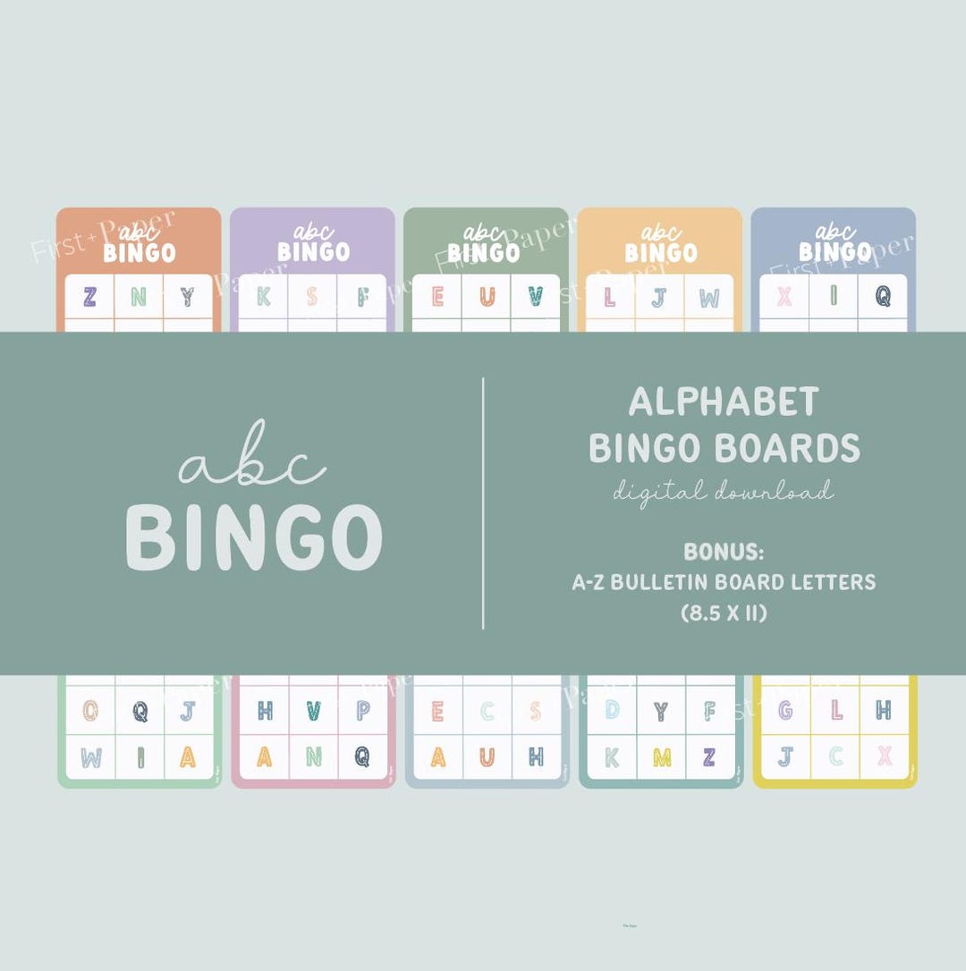 ABC Bingo - Digital Download Only - Letter Practice - Letter ...