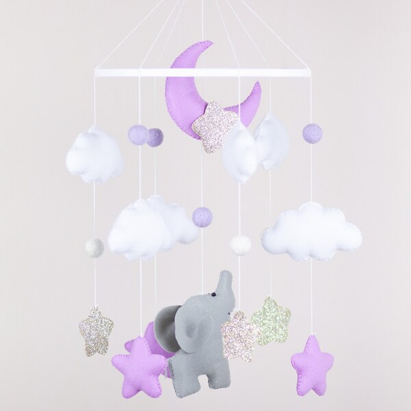 Purple Baby Mobile - Etsy