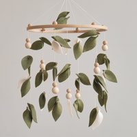 Forest Baby Mobile, Mountains and Trees Crib Mobile, Green Floral Baby ...
