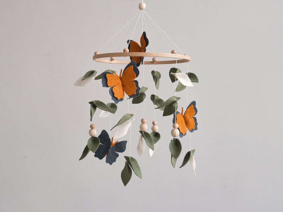 Butterfly Baby Mobile, Monarch Butterfly Crib Mobile, Forest Style ...
