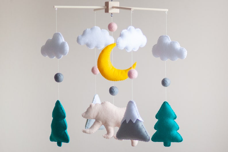 Bear Baby Mobile Woodland Mobile Bear Mobile Mobile | Etsy