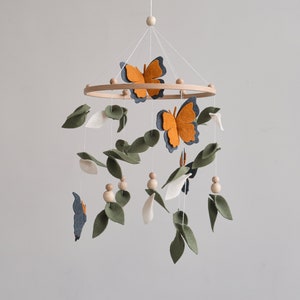 Butterfly Baby Mobile, Monarch Butterfly Crib Mobile, Forest Style ...