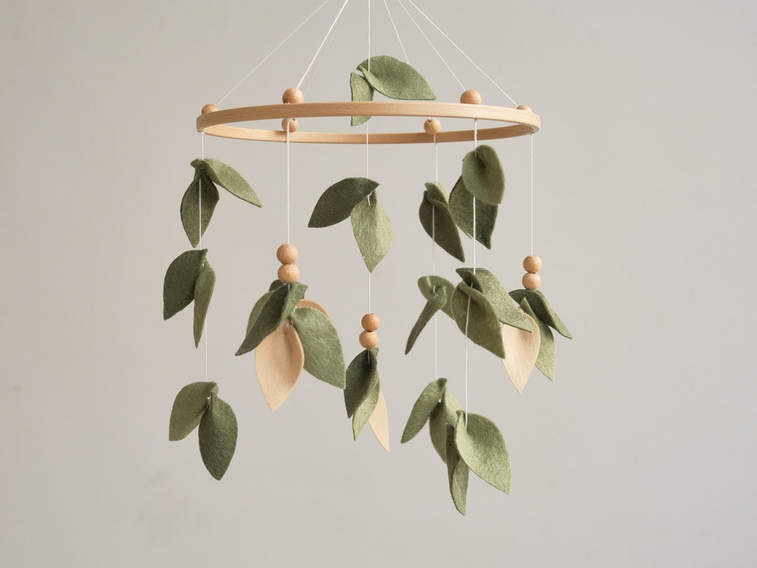 Forest Crib Mobile, Leaf Baby Mobile, Minimalist Baby Crib Mobile ...