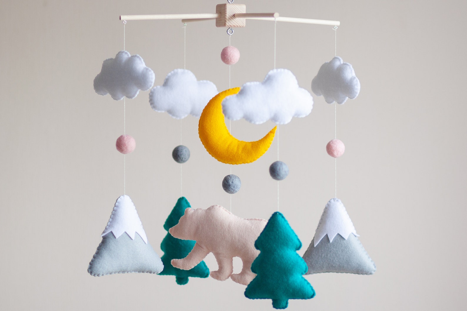 Bear Baby Mobile Woodland Mobile Bear Mobile Mobile | Etsy