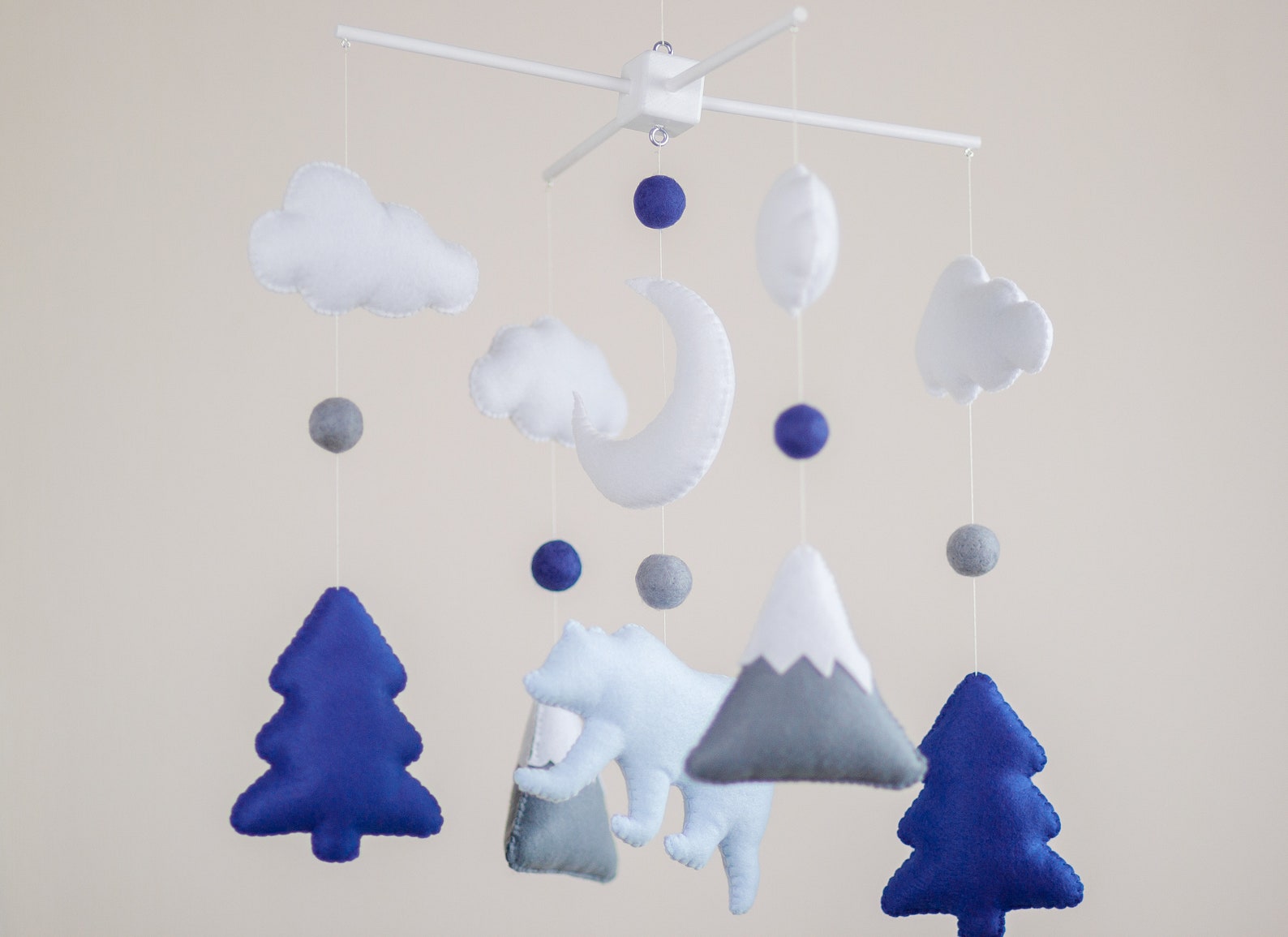 BEAR Baby Mobile Woodland Mobile Bear Mobile Mobile | Etsy