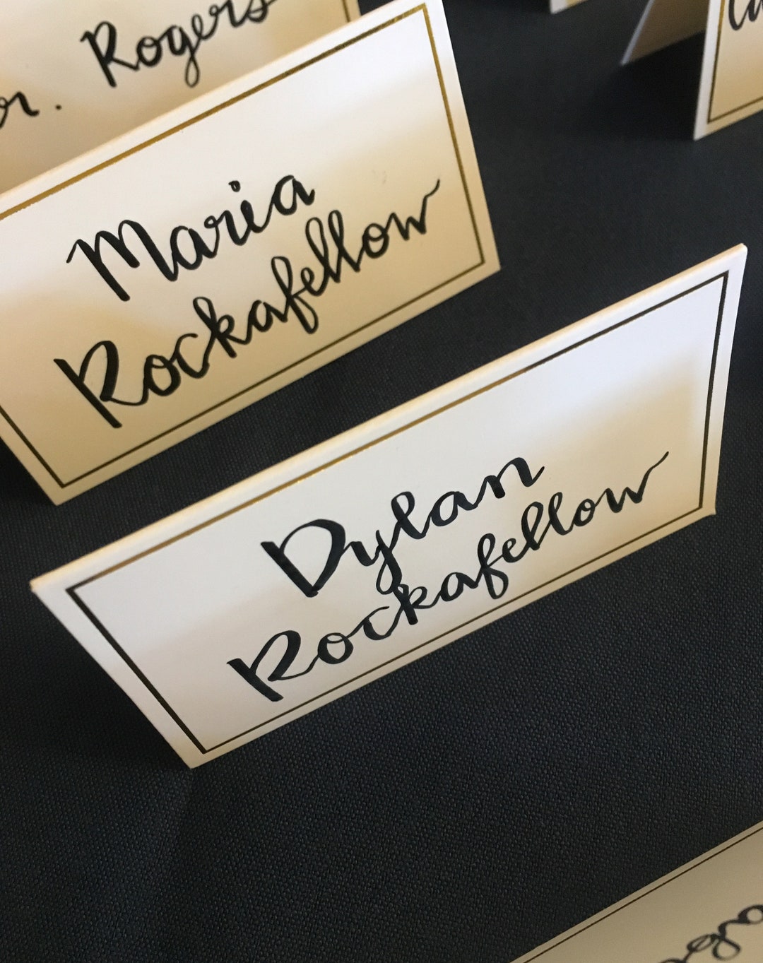 Hand Lettered Place Cards - Etsy