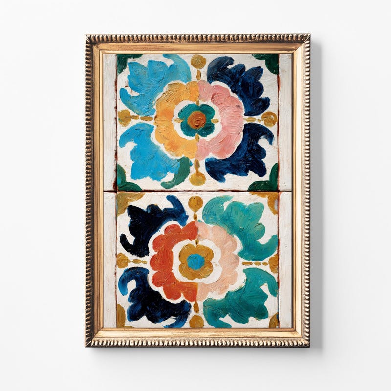 Spanish Tile Wall Art - Etsy