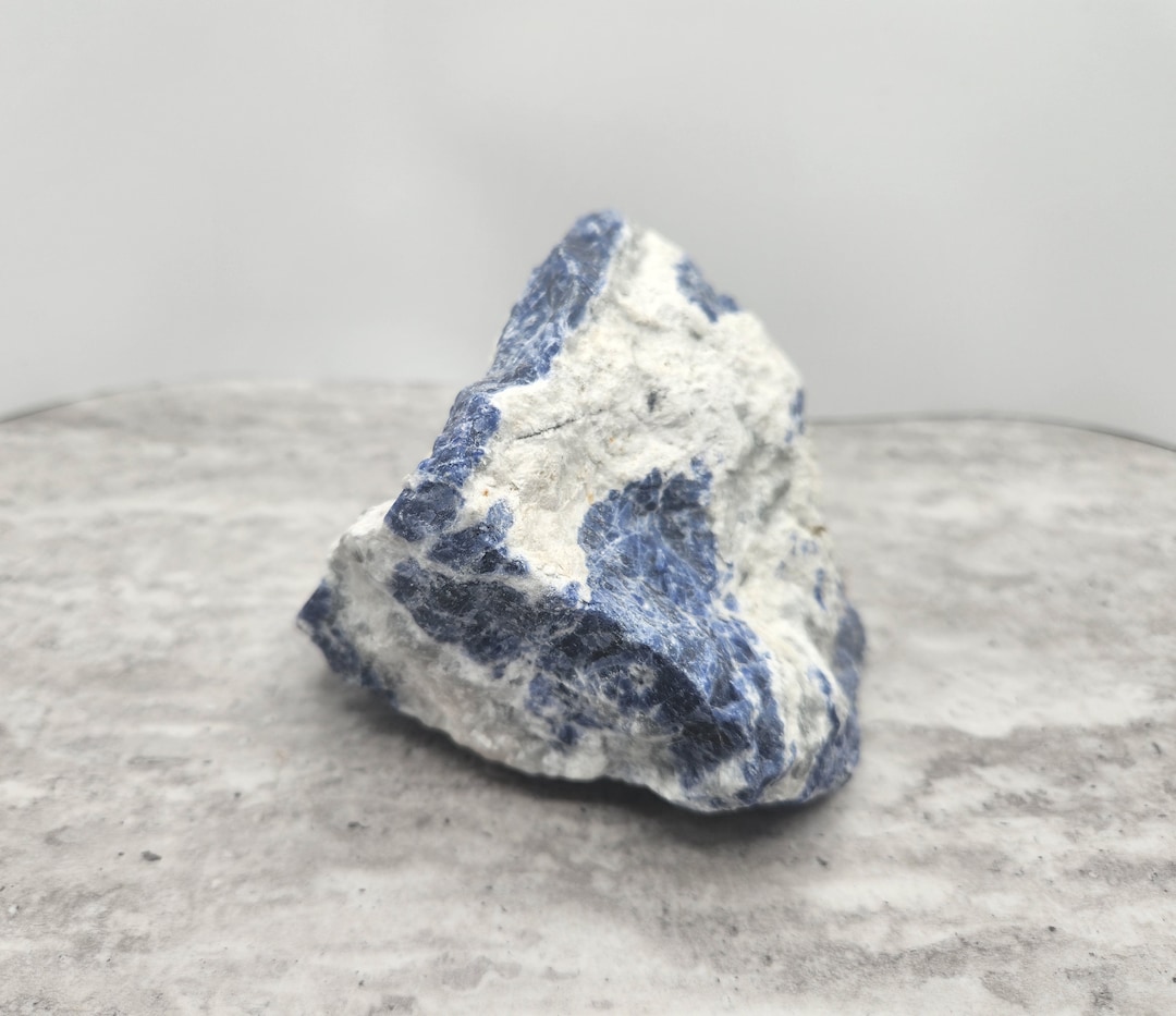 1.4LB Rough Raw Chunk of Natural Sunset Sodalite From Namibia - Blue & White Gemstone - Etsy