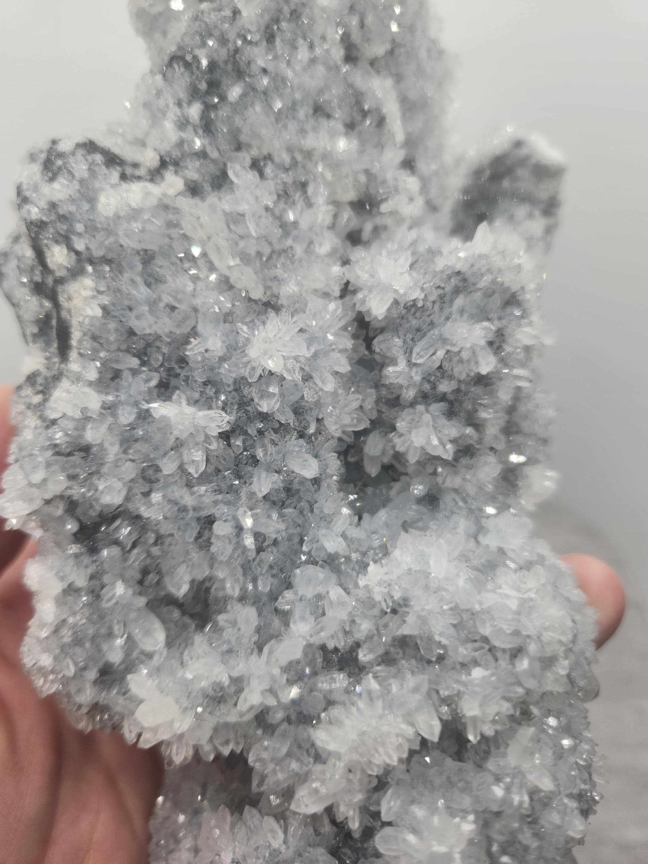 2.1LB Quartz & Calcite Sugar Quartz Crystal Cluster Natural Specimen ...