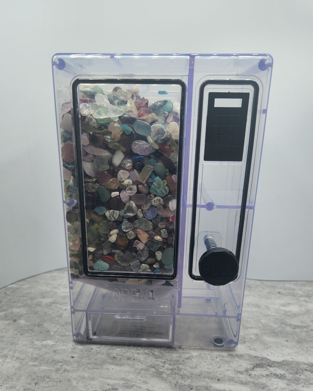 2.8LB of Crystal Confetti Filled Clear Vending Machine - Natural ...