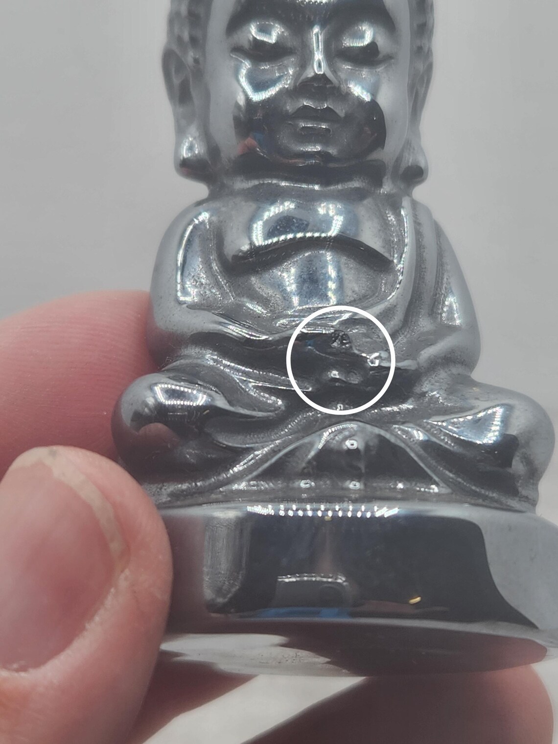 Silver Titanium Coated Sitting Buddha Statue Figurine - Siddhartha ...