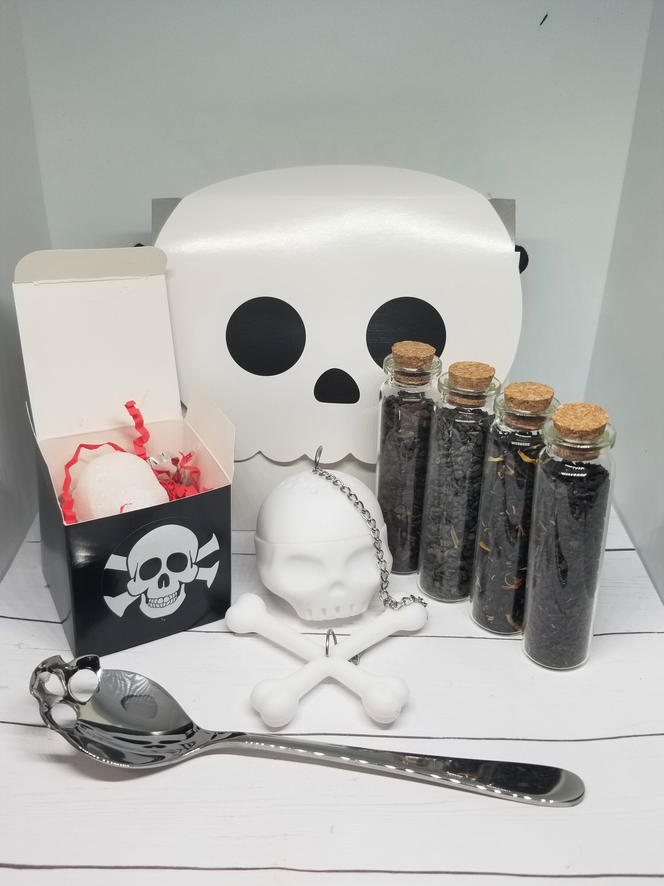 Spooky Tea Lovers Gift Box Set Tea Samples Skull Skeleton | Etsy