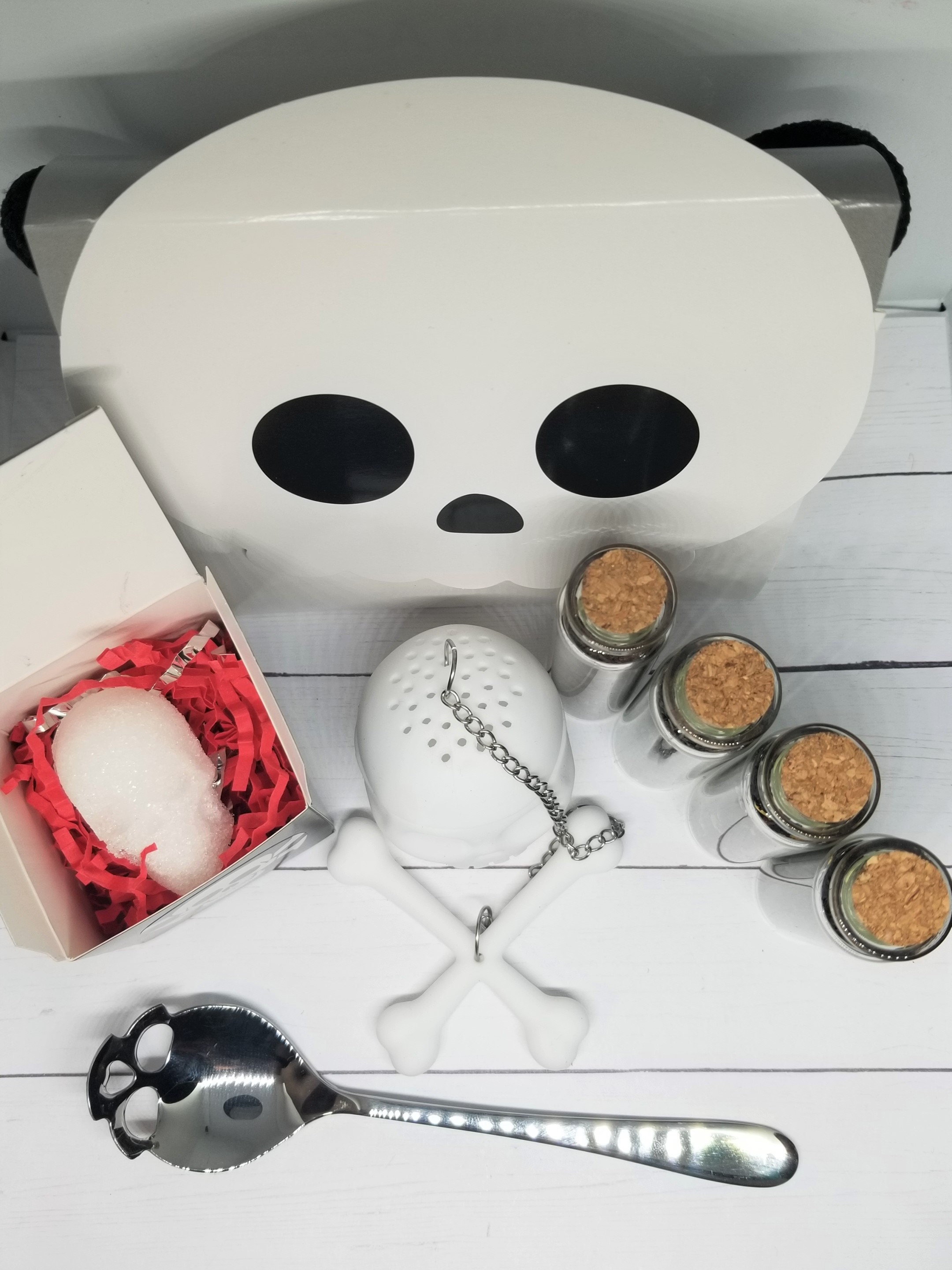 Spooky Tea Lovers Gift Box Set Tea Samples Skull Skeleton - Etsy