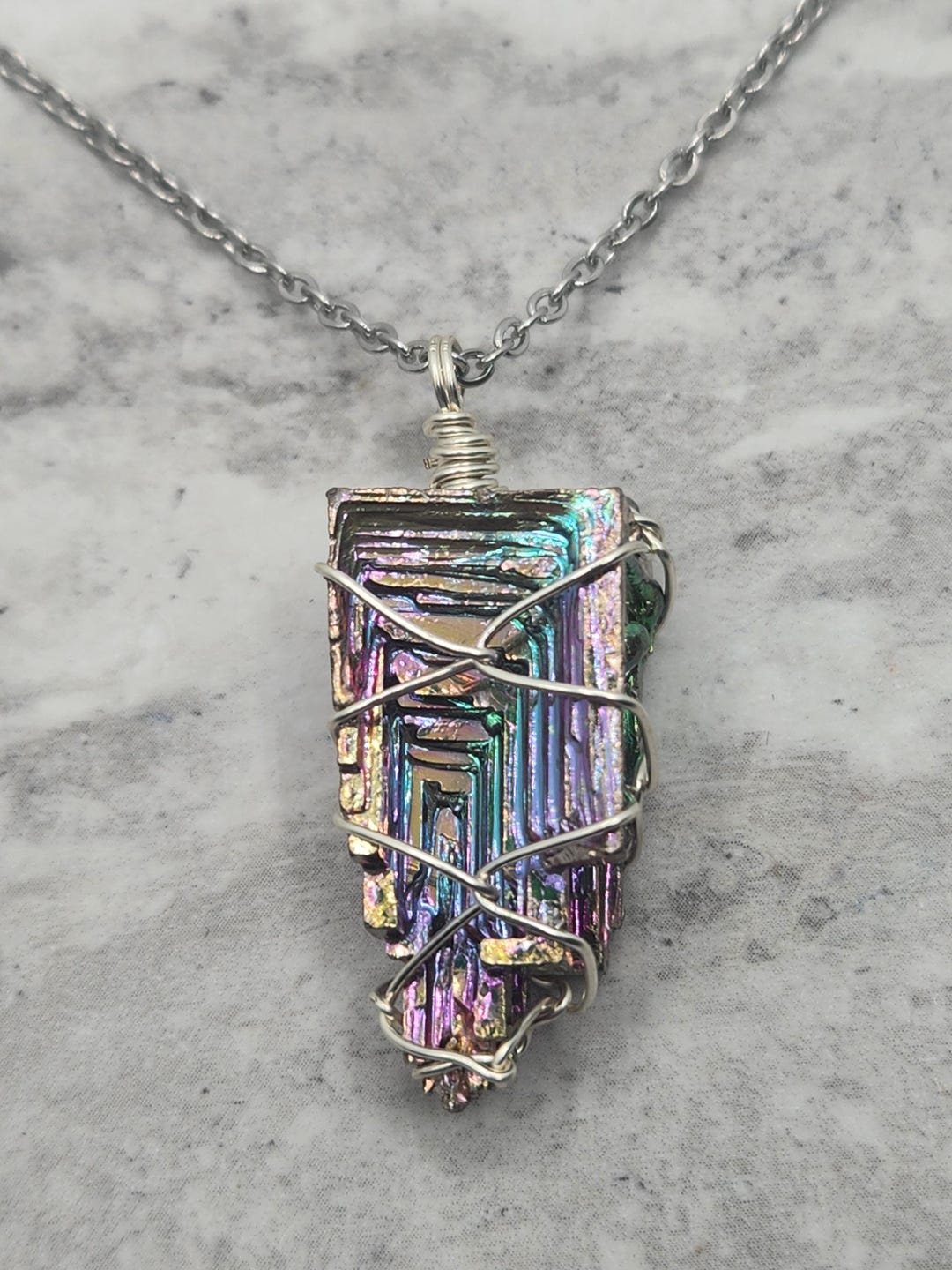 Colorful Rainbow Bismuth Bi Science Scientific Metal Wire Wrapped ...