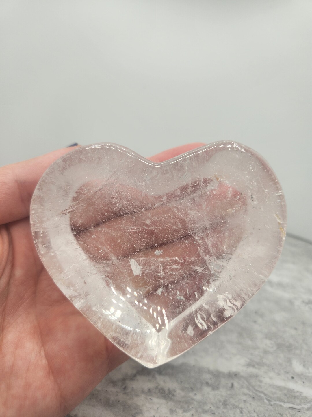 Beautiful Super Transparent Clear Quartz Heart Shaped Bowl - Etsy