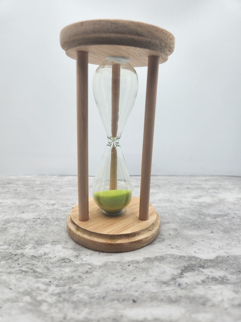 Wooden Hourglass With Wiccan Pentagram Engraving on Top & Bottom - 5 ...