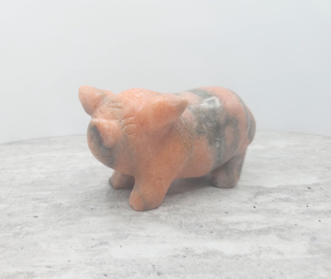 Farm Animal Pig Hog Piglet Natural Crystal Carving Sunstone Gemstone - Etsy
