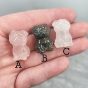 Miniature Pug Dog Breed Mini Crystal Carving - U PICK - Cute Sitting ...