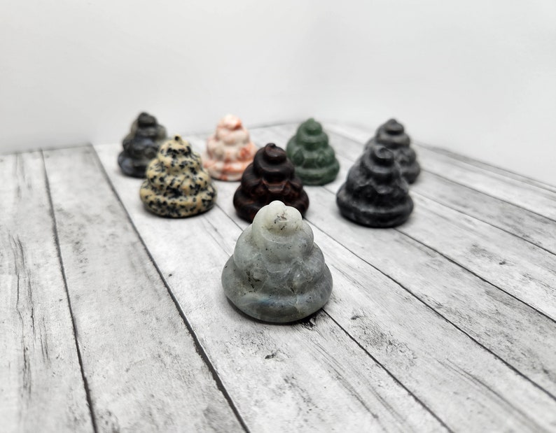 Small Pile of Poop Poo Emoji With Face Real Natural Crystal - Etsy