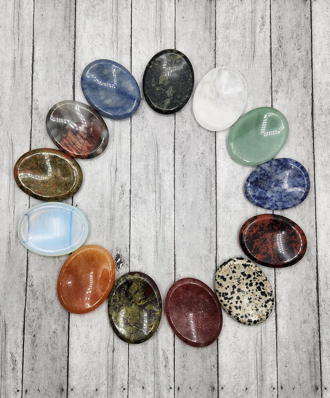Oval Shaped Crystal Thumb Worry Stone - on the Go - Pocket Sized - You ...