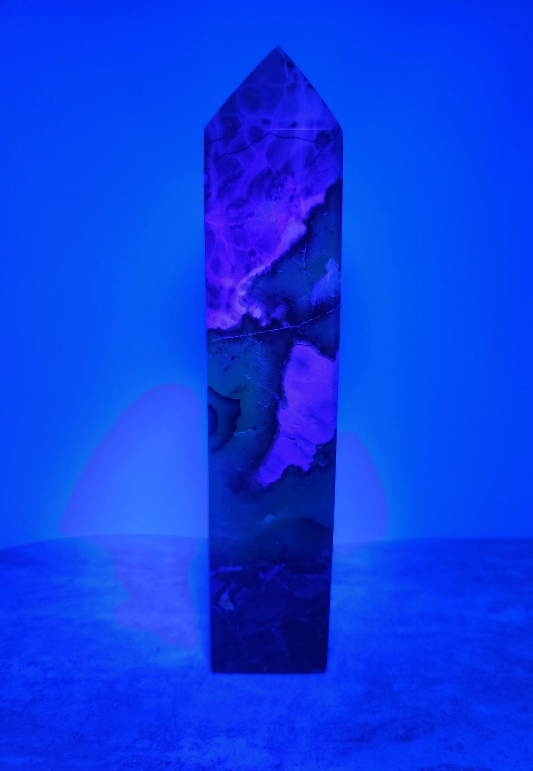 Volcano Agate UV Reactive Tower Natural Crystal #1 - Etsy