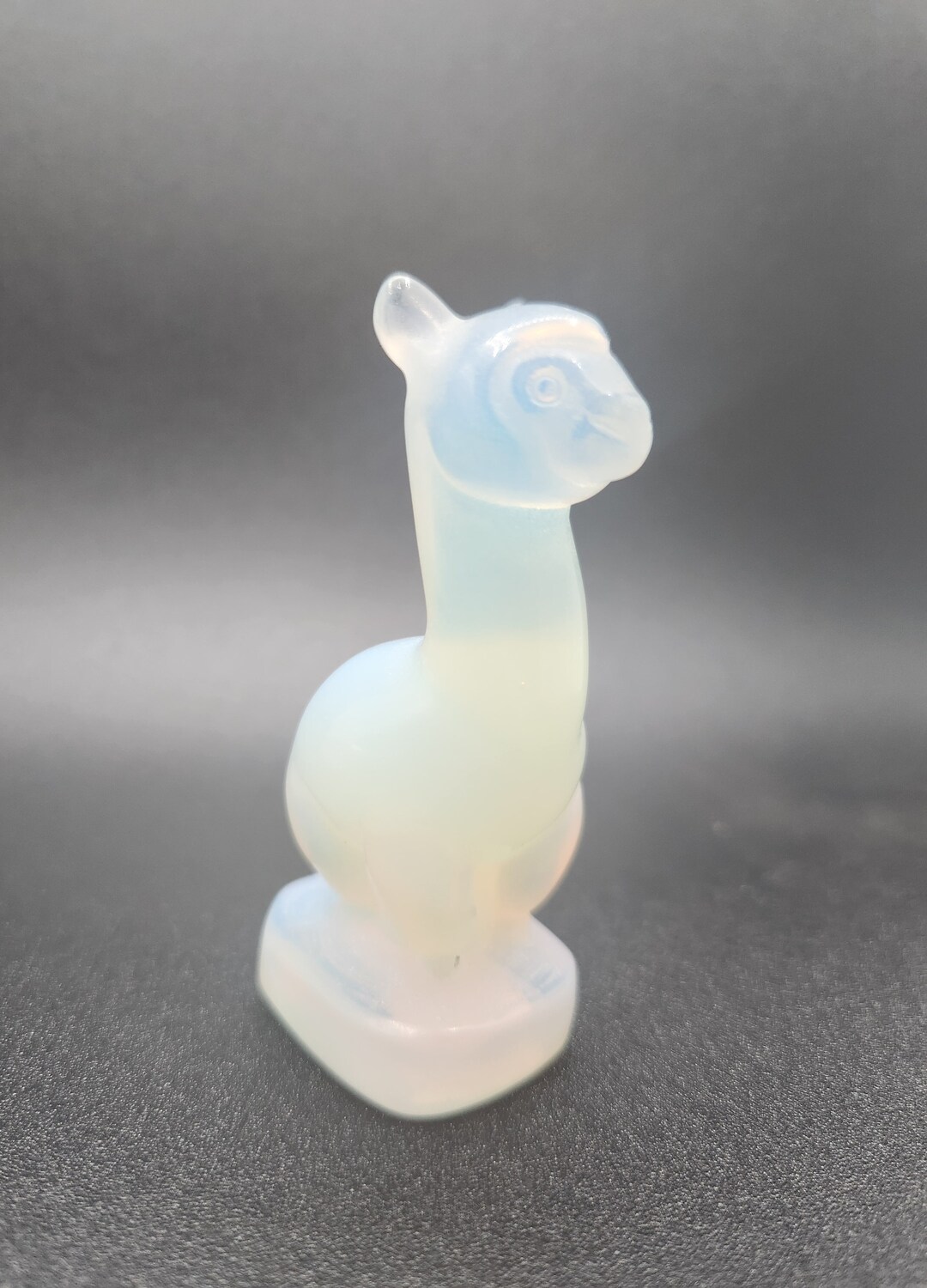 Opalite Man-made Crystal Cute Farm Animal Standing Llama Alpaca ...