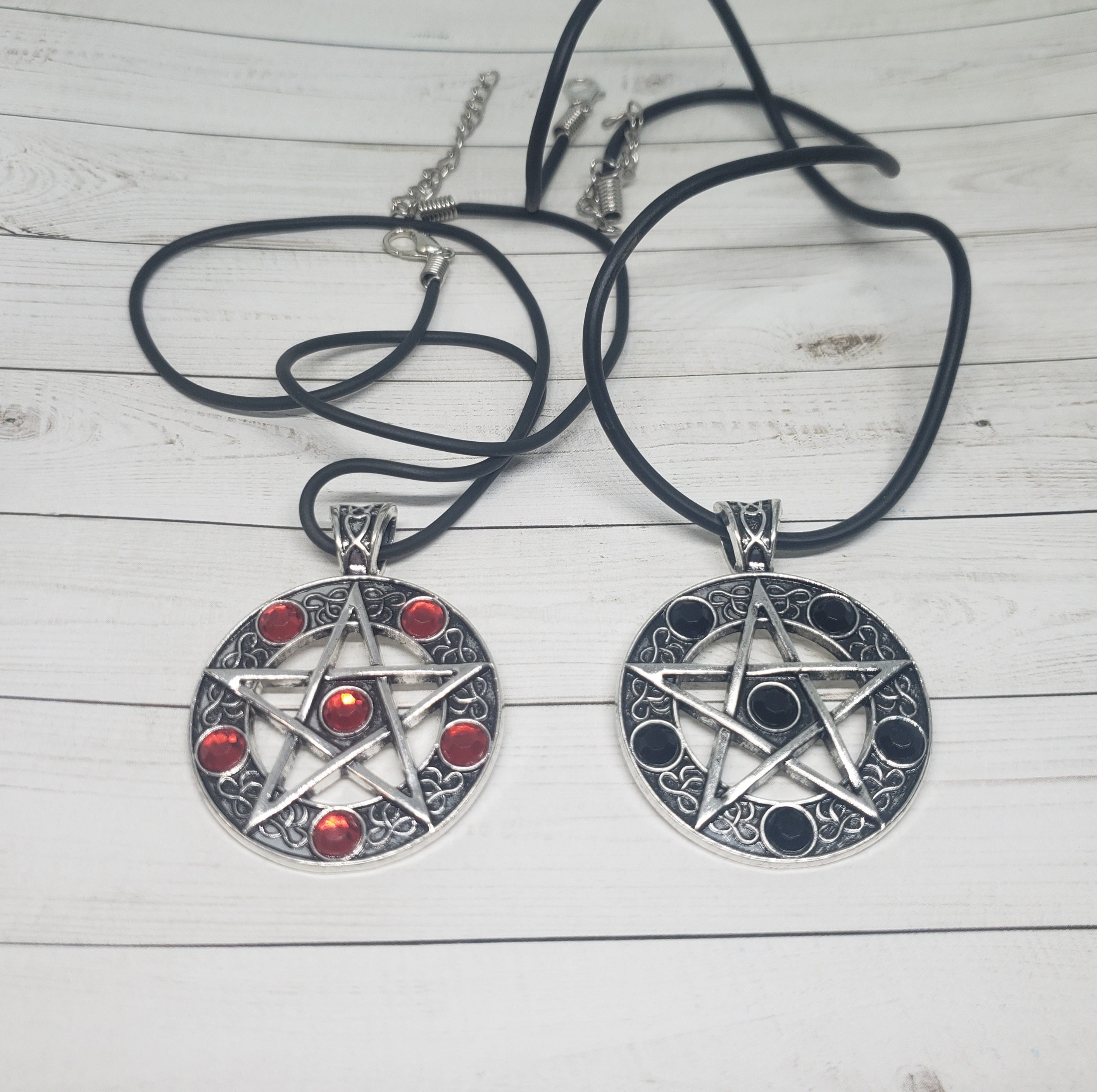 Wiccan Pentacle Pentagram Witchcraft Metal Pendant Necklace - Etsy