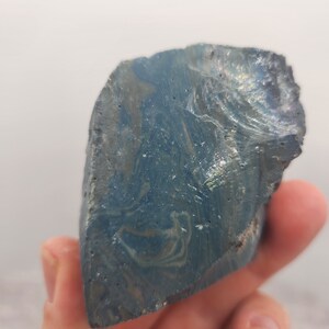 182g Rough Chunk Natural Seiber agate Copper Slag Slag Glass From ...