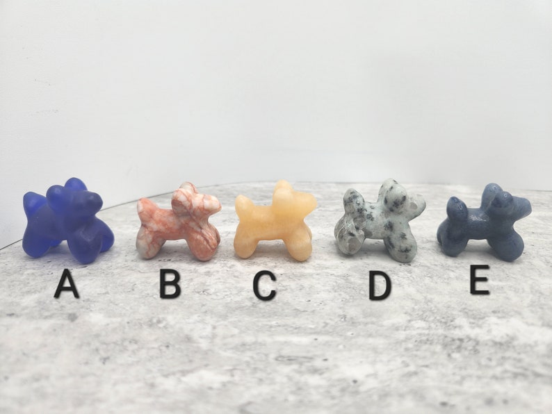 Miniature Balloon Dog Shaped Natural Crystal Carving Cute Mini Dog ...