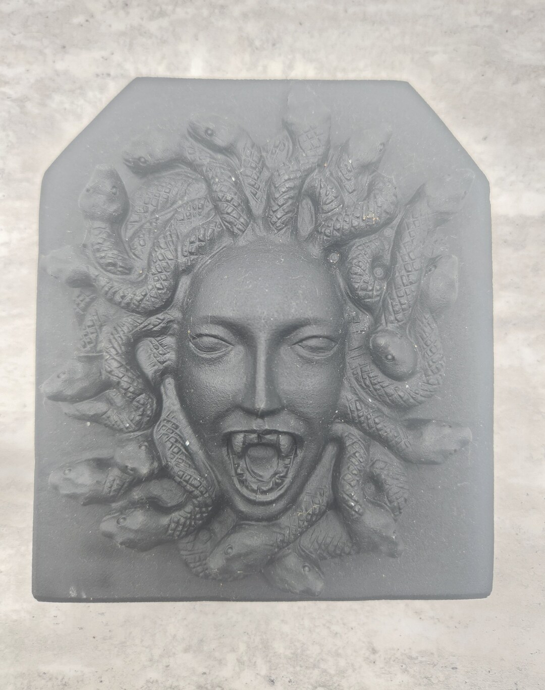 Beautiful Large Medusa (gorgo) Greek Mythology Natural Black Obsidian ...