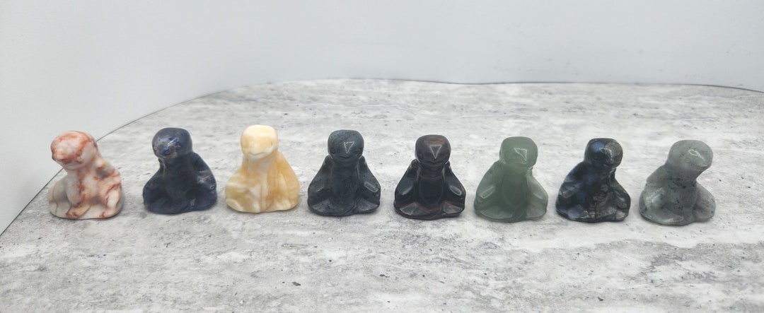 Small Cute Yoga Pose Sloth Animal Natural Crystal Carving - You Pick - Etsy