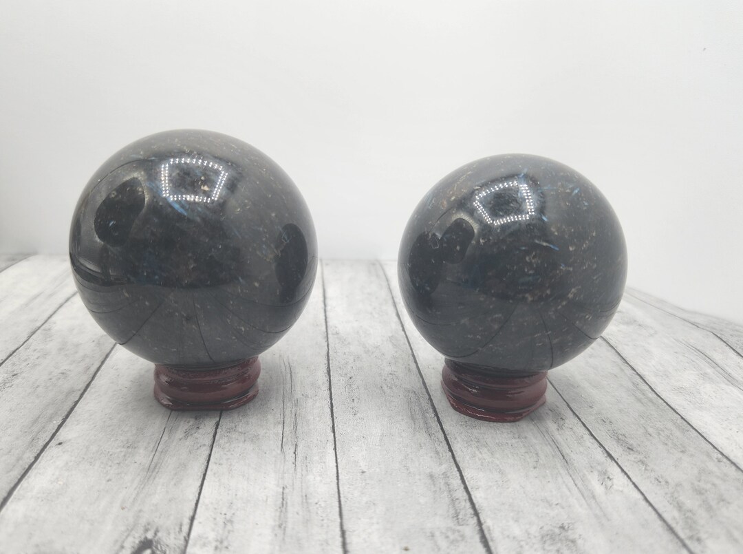 Firework Stone (arfvedsonite) Natural Polished Crystal Sphere - You ...