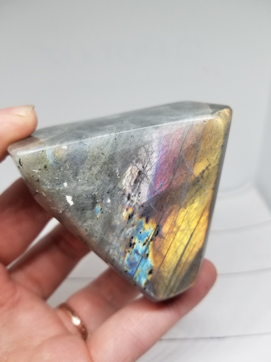 Multiple Colored Rainbow Sunset Flash Small Labradorite Freeform - Flat ...